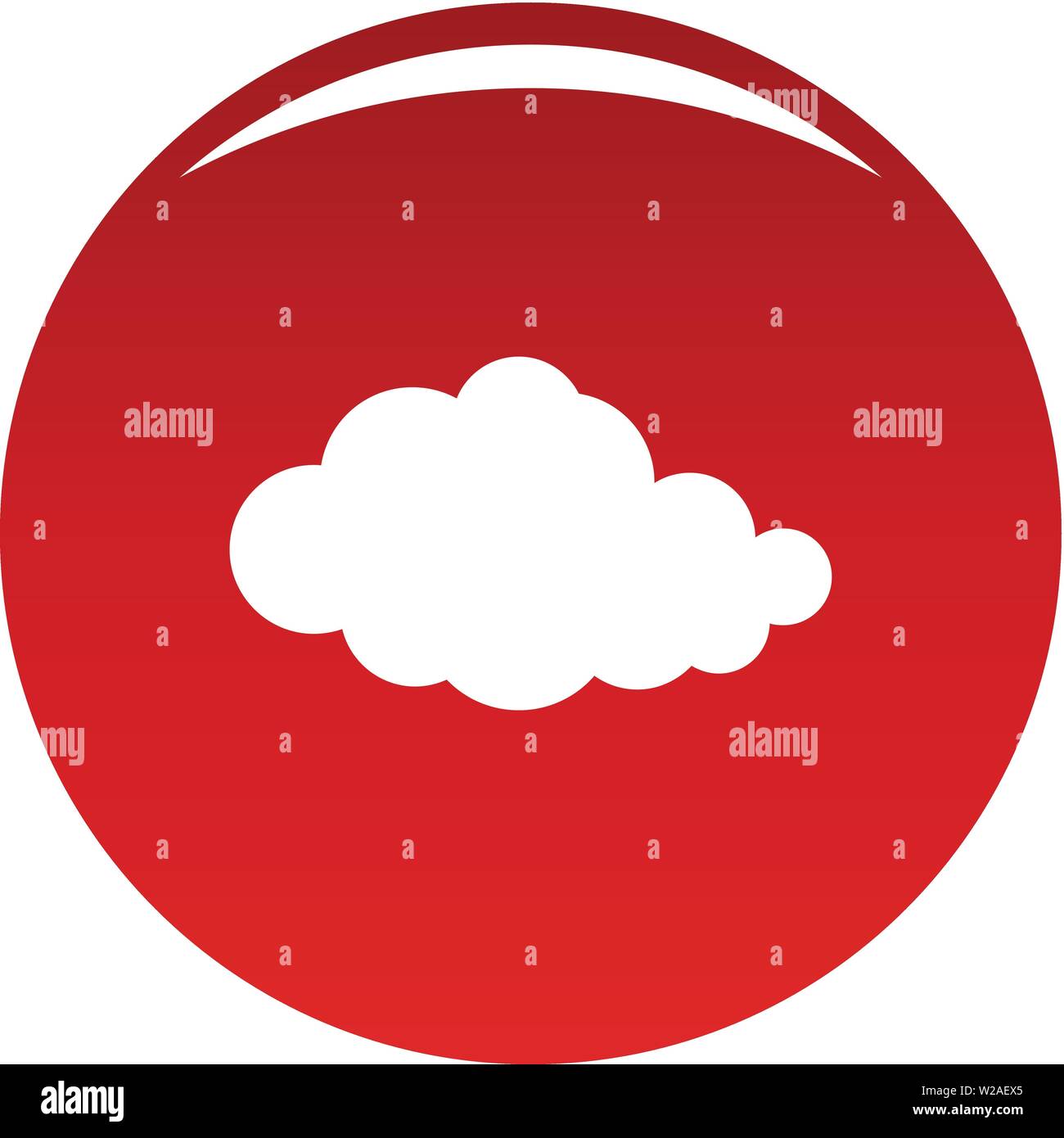 Translucent cloud icon. Simple illustration of translucent cloud vector ...