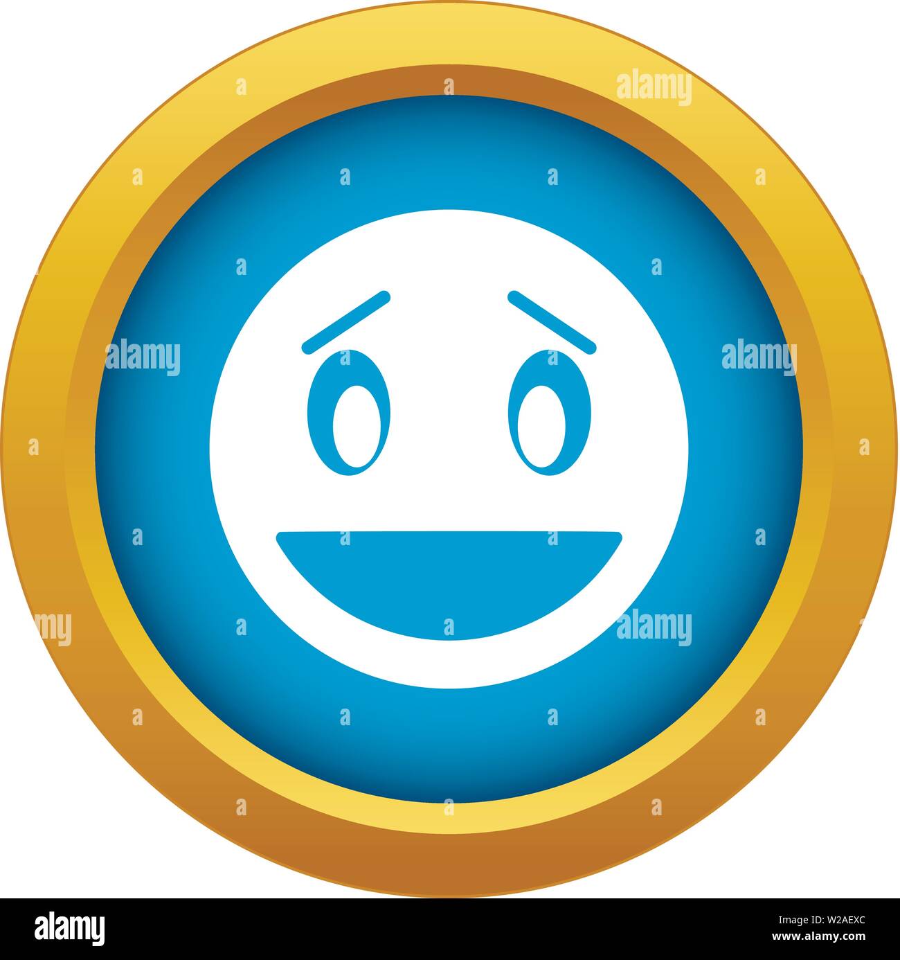 Confused emoticon blue vector isolated Stock Vector Image & Art - Alamy