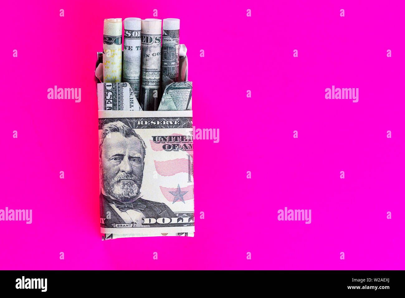 Burning money cigarette hi-res stock photography and images - Alamy