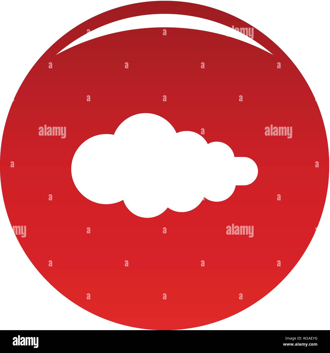 Cloud with fallout icon. Simple illustration of cloud with fallout ...