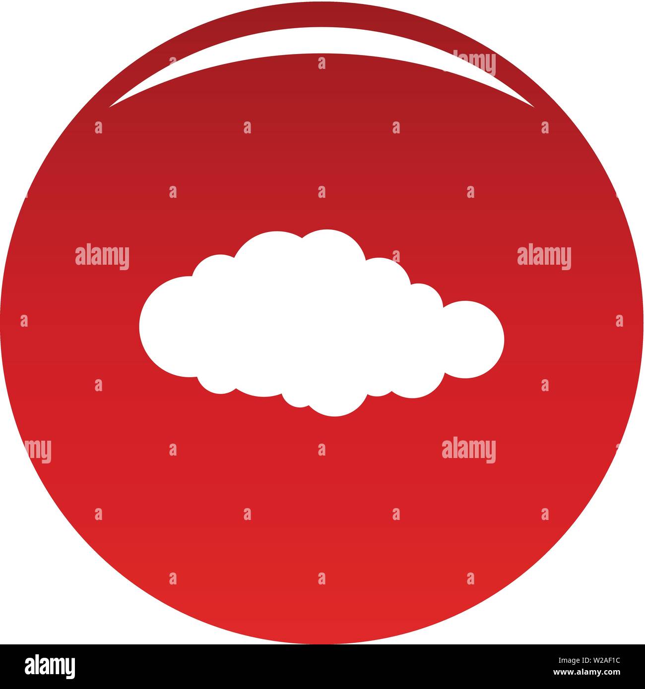 Sky icon. Simple illustration of sky vector icon for any design red ...