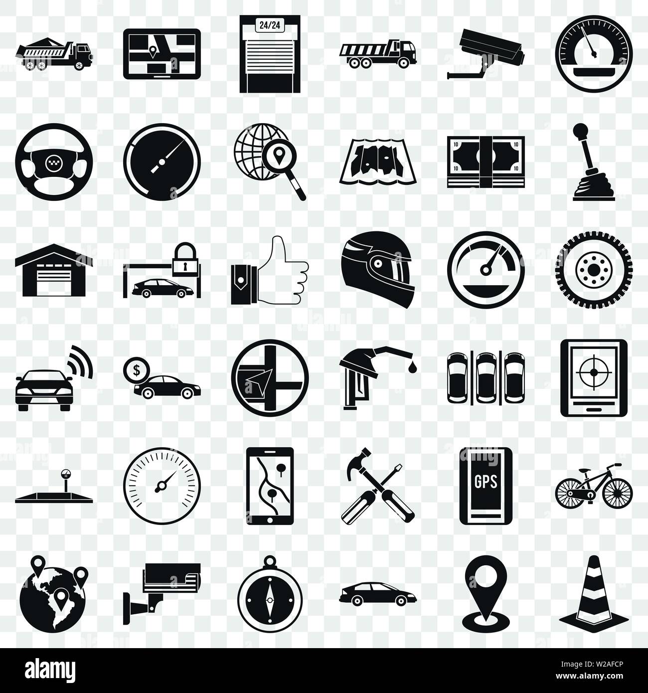 Gate icons set, simple style Stock Vector Image & Art - Alamy