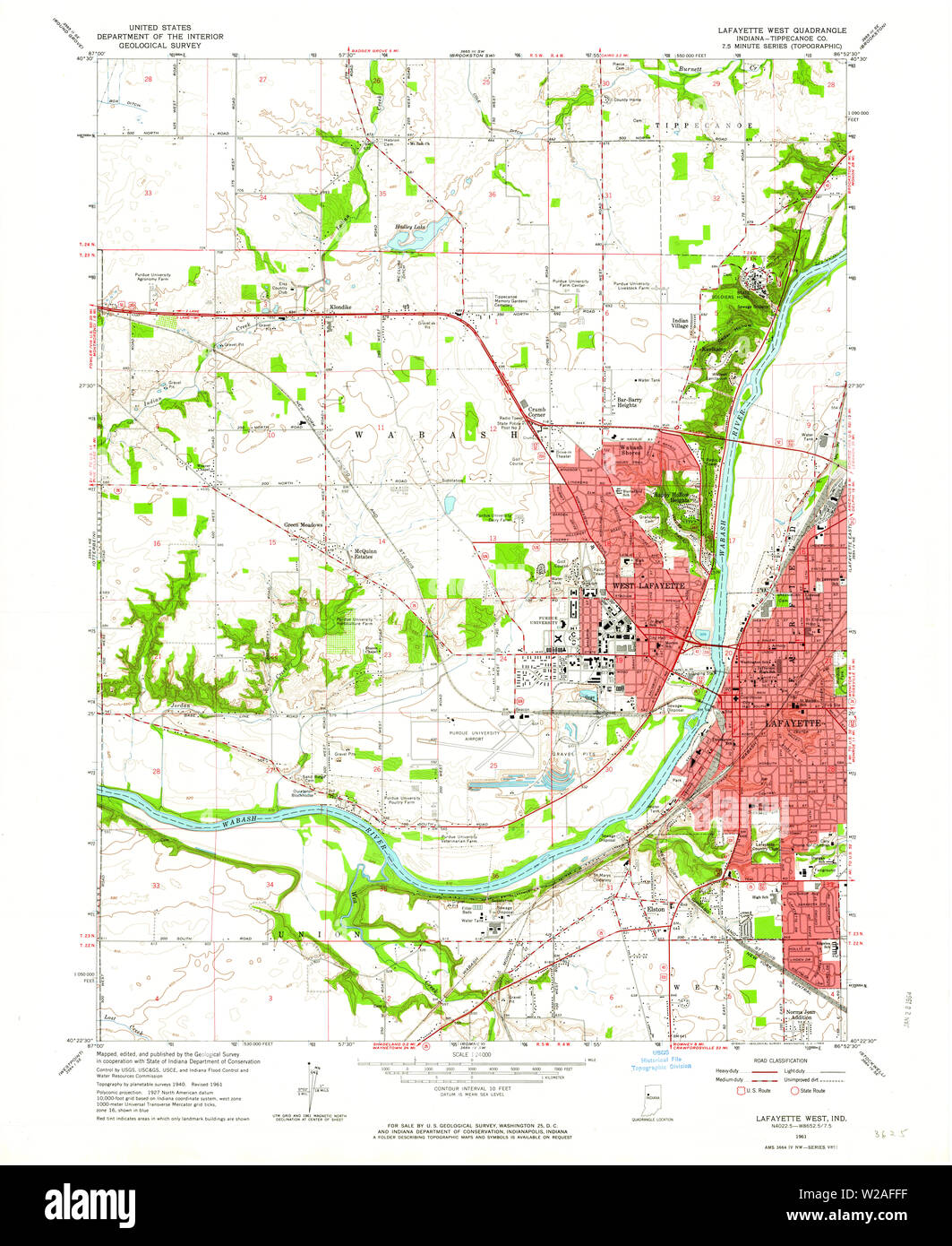 Map of west lafayette hi-res stock photography and images - Alamy