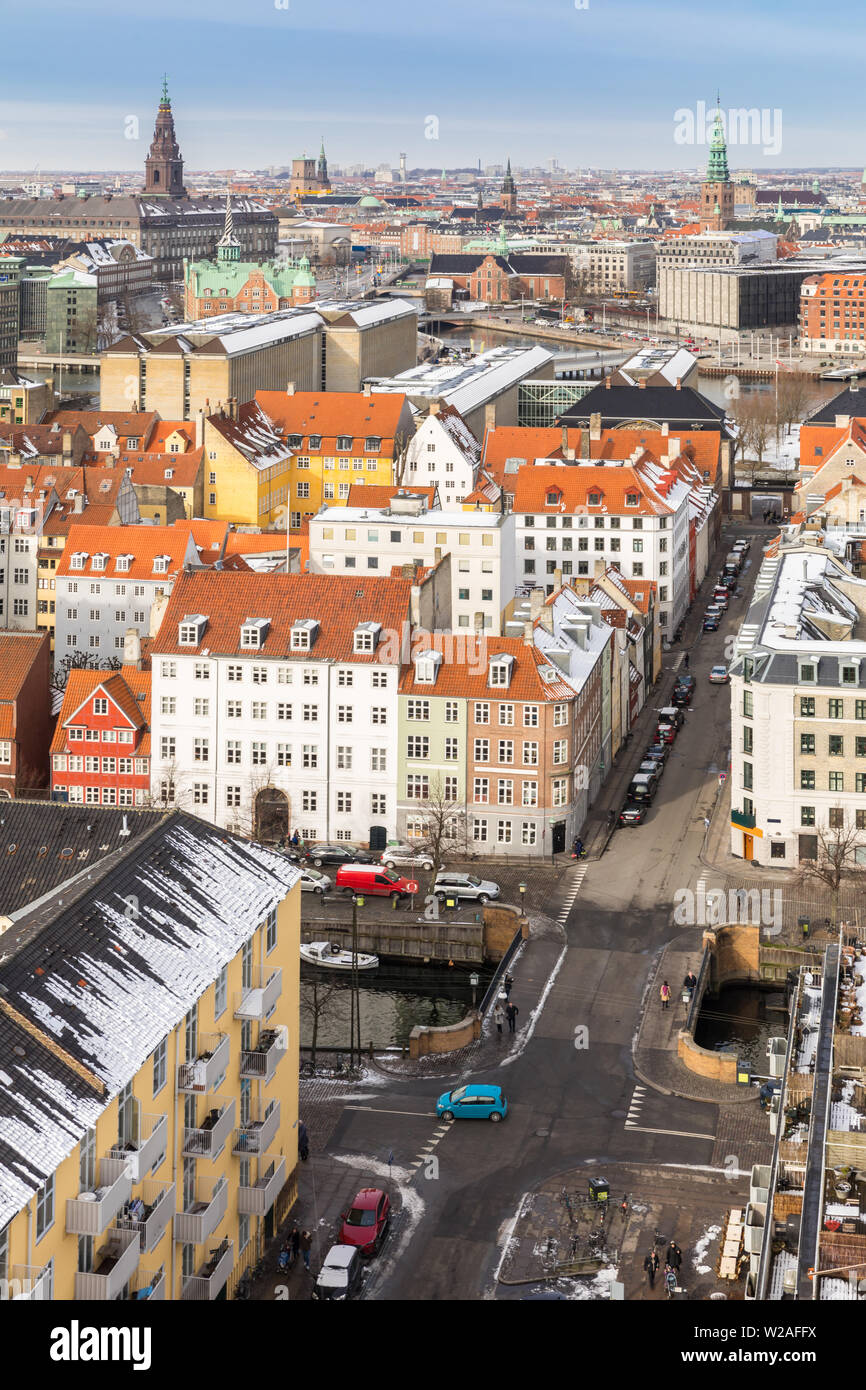 Aerial view of Copenhagen cityscape downtown Stock Photo - Alamy