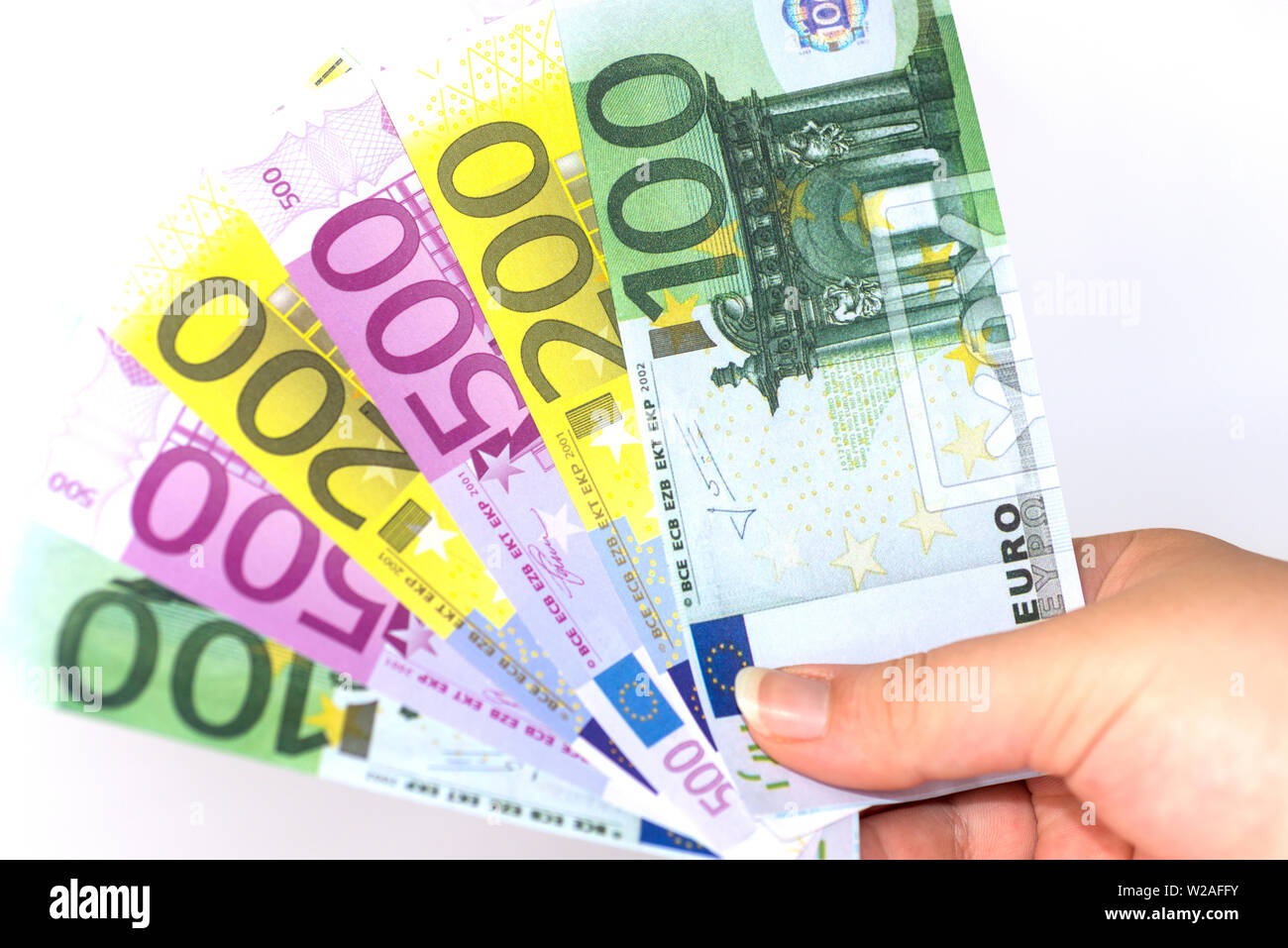 Colorful Euro banknotes Stock Photo - Alamy