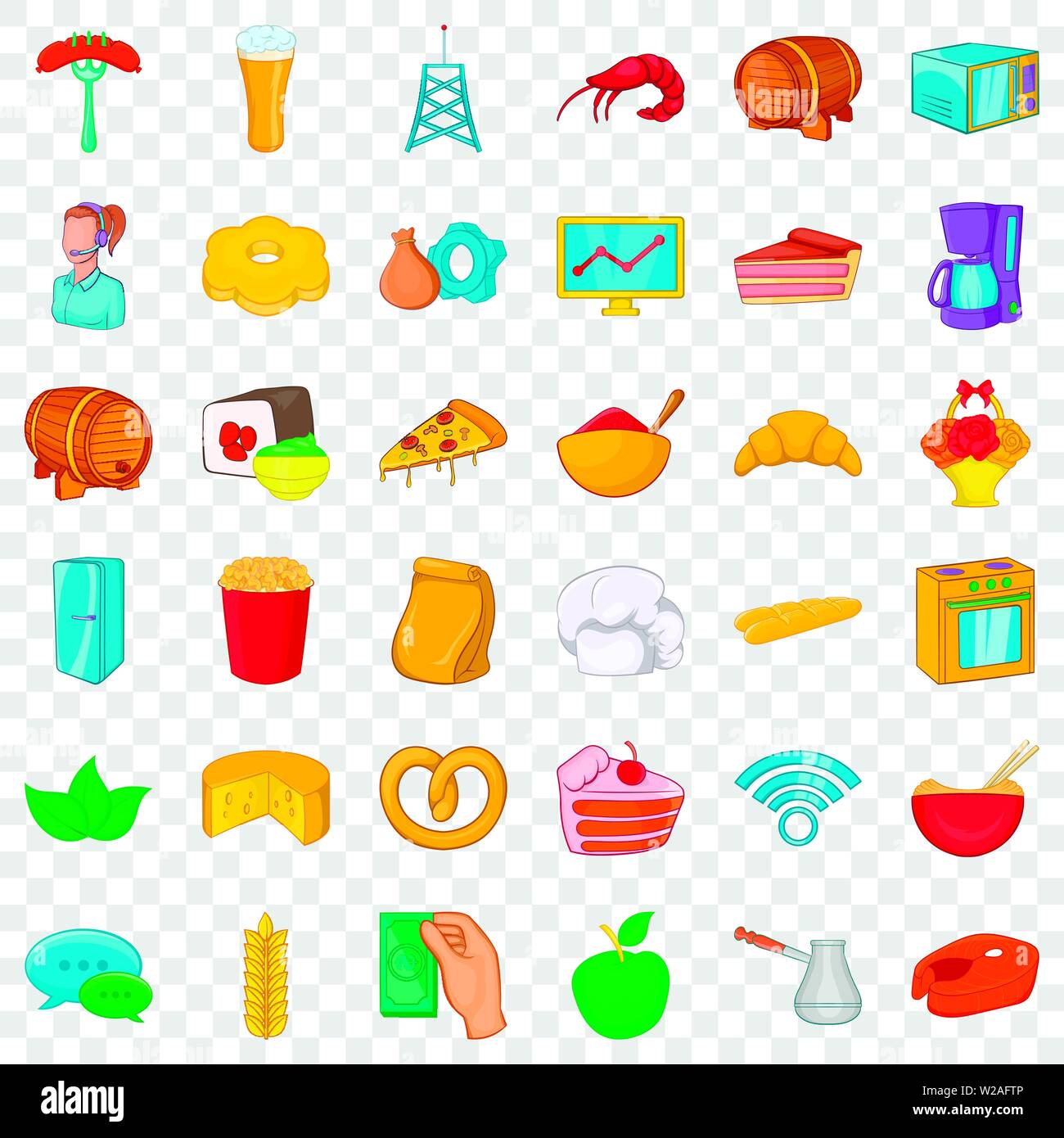 Operator icons set, cartoon style Stock Vector Image & Art - Alamy