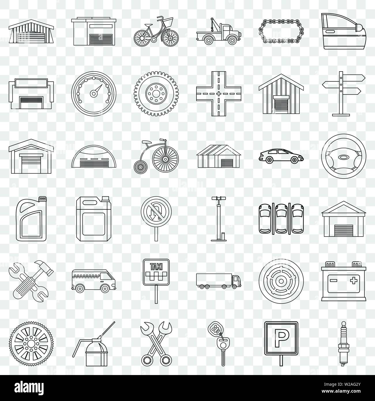 Garage icons set, outline style Stock Vector Image & Art - Alamy Garage icons set, outline style Stock Vector Image & Art - Alamy