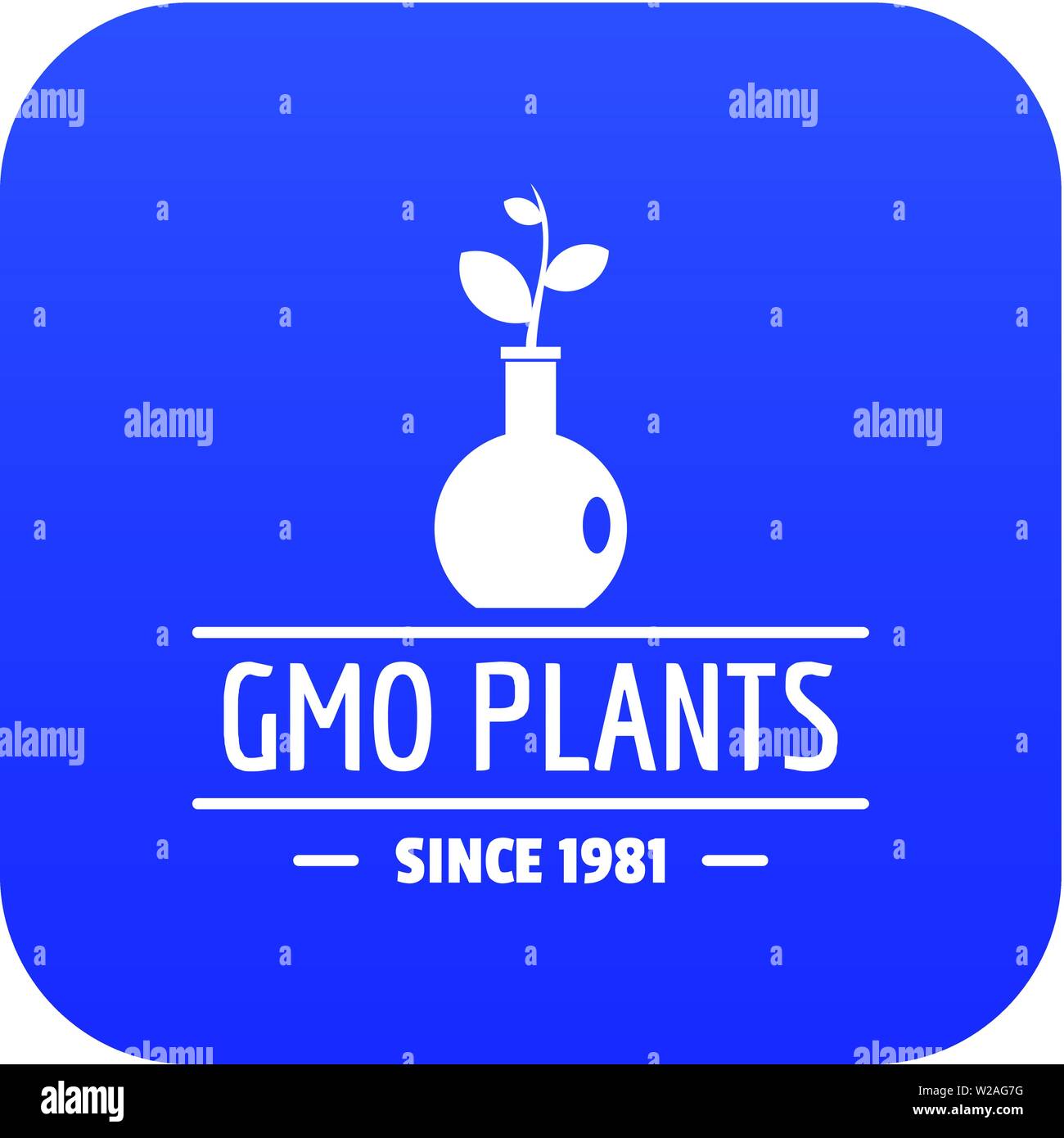 Gmo plant icon blue vector Stock Vector Image & Art - Alamy