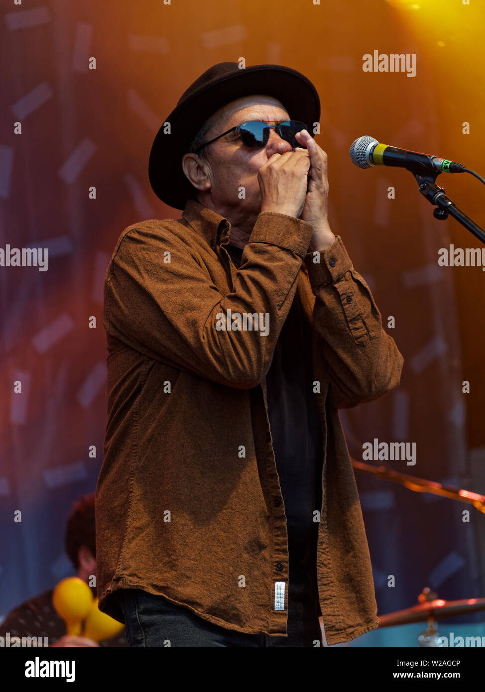 Montreal, Canada. 6/17/2019. Canadian Innu singer-songwriter Florent ...