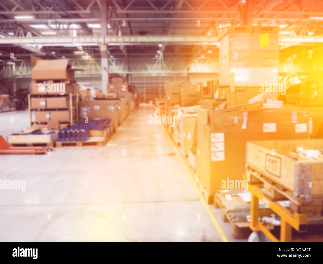 Blur warehouse background, Blurry store factory, industry space and ...