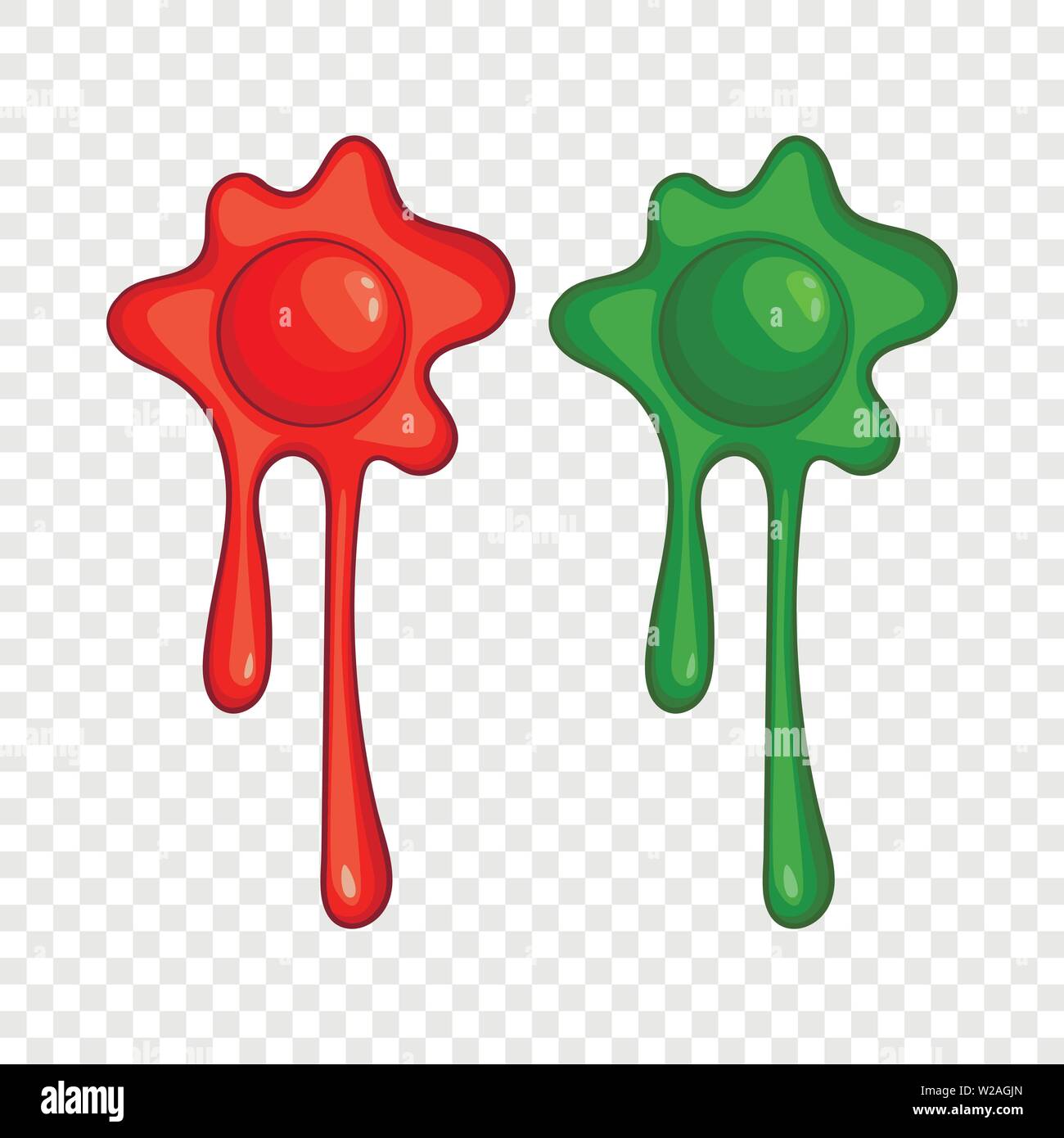 Red and green slime spot icon, cartoon style Stock Vector Image & Art ...