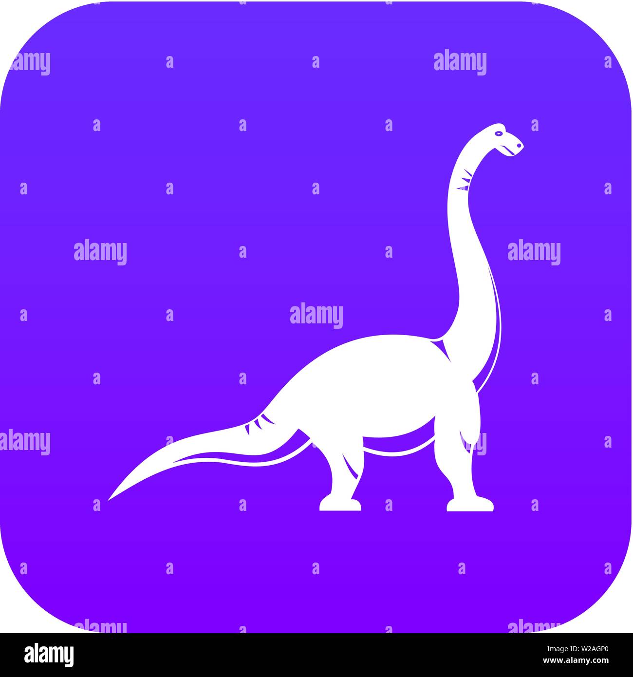 Brachiosaurus dinosaur icon digital purple Stock Vector Image & Art - Alamy