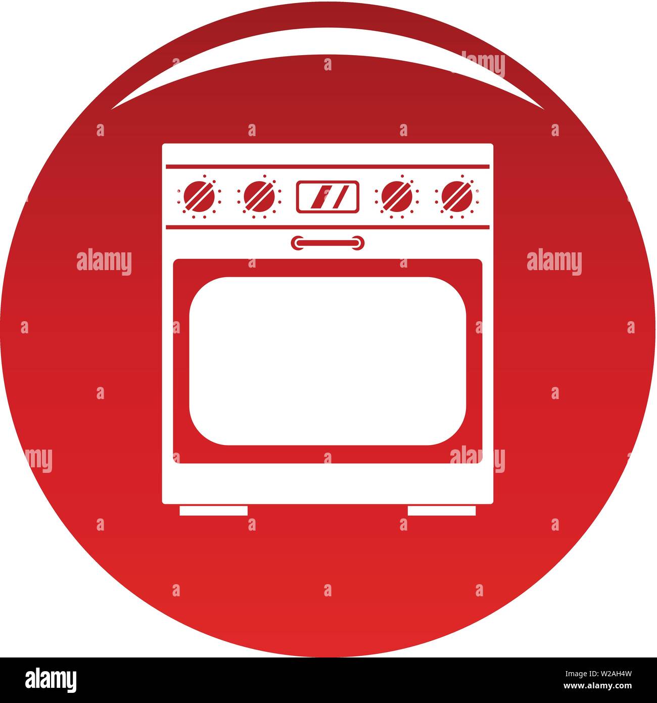 Domestic gas oven icon. Simple illustration of domestic gas oven vector ...