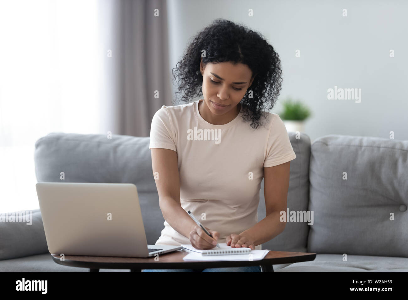 Black student making distance online hi-res stock photography and ...