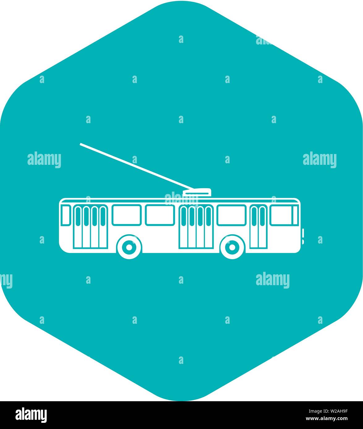 Trolleybus icon, simple style Stock Vector Image & Art - Alamy