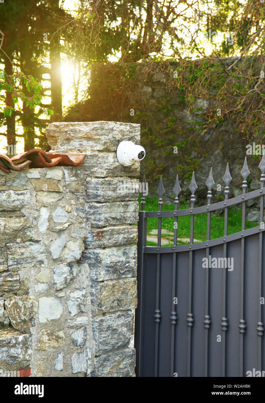 Security gates cctv hi-res stock photography and images - Alamy