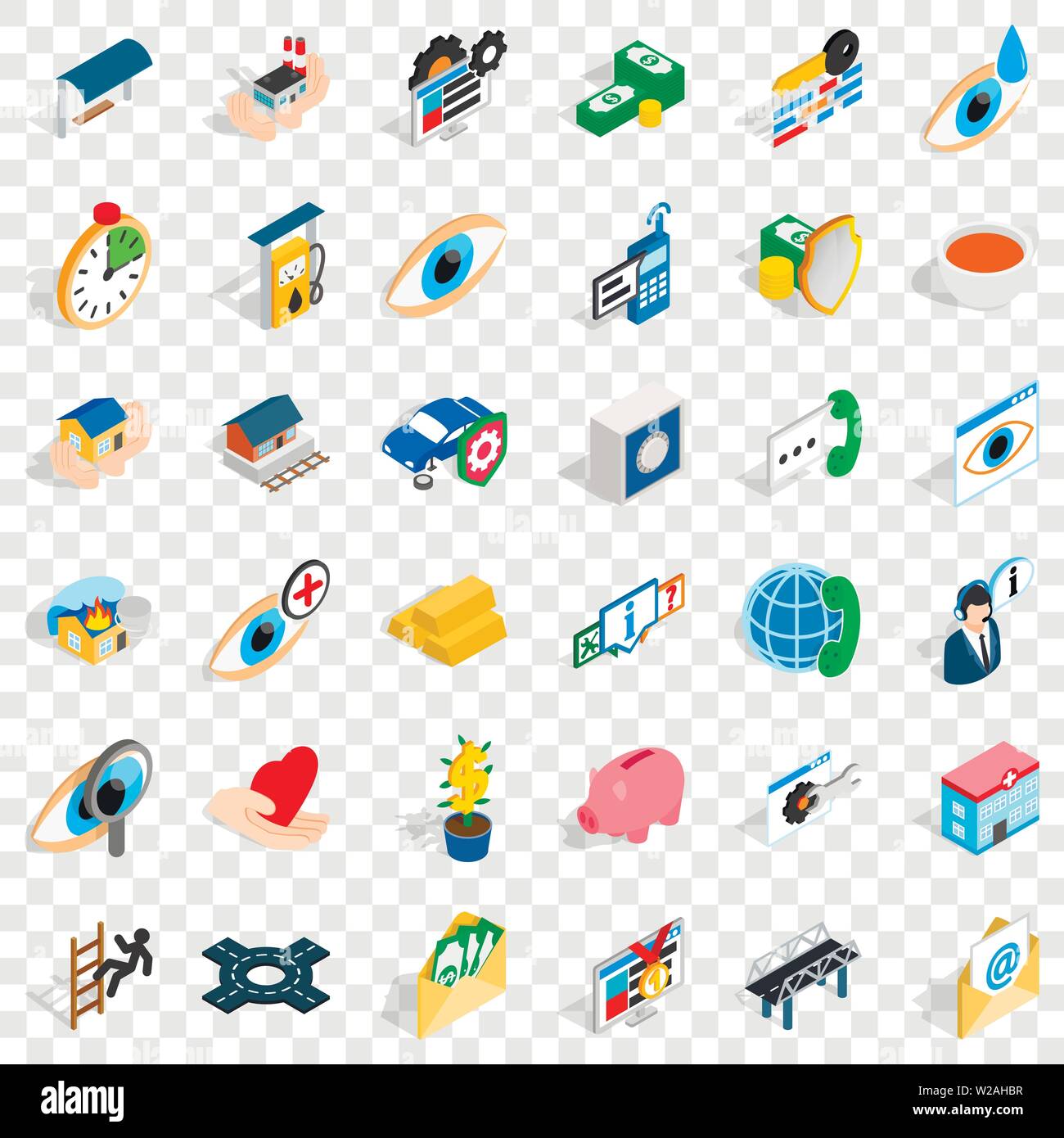 Exploration icons set, isometric style Stock Vector Image & Art - Alamy