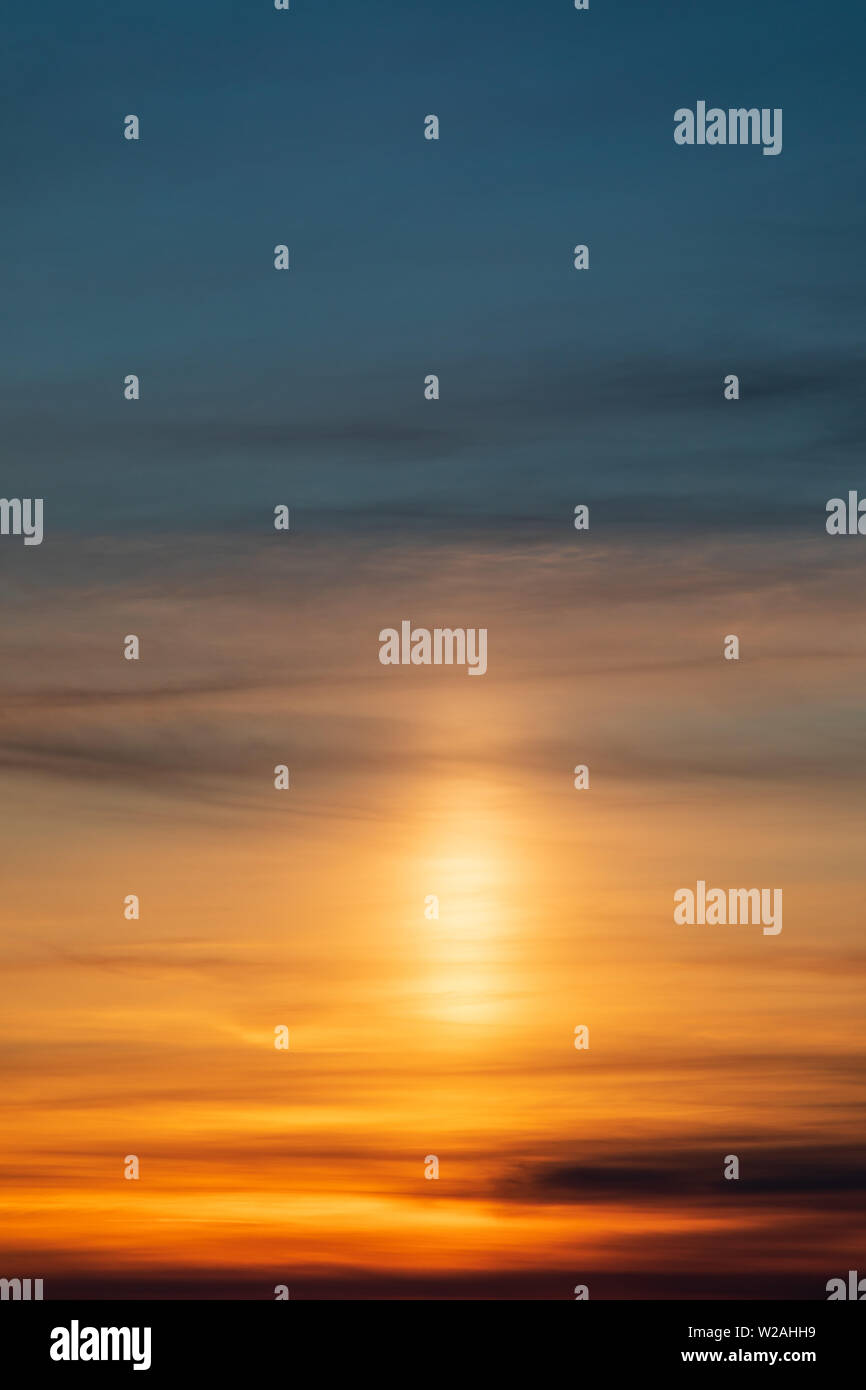 Pillar of sunlight at sunset hi-res stock photography and images - Alamy