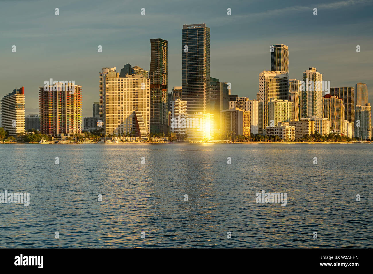 BRICKELL AVENUE SKYLINE DOWNTOWN MIAMI FLORIDA USA Stock Photo - Alamy