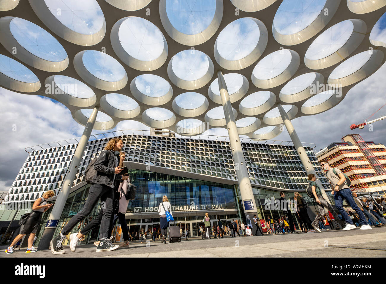 Utrecht, the Netherlands, station forecourt, Stationsplein, with a ...
