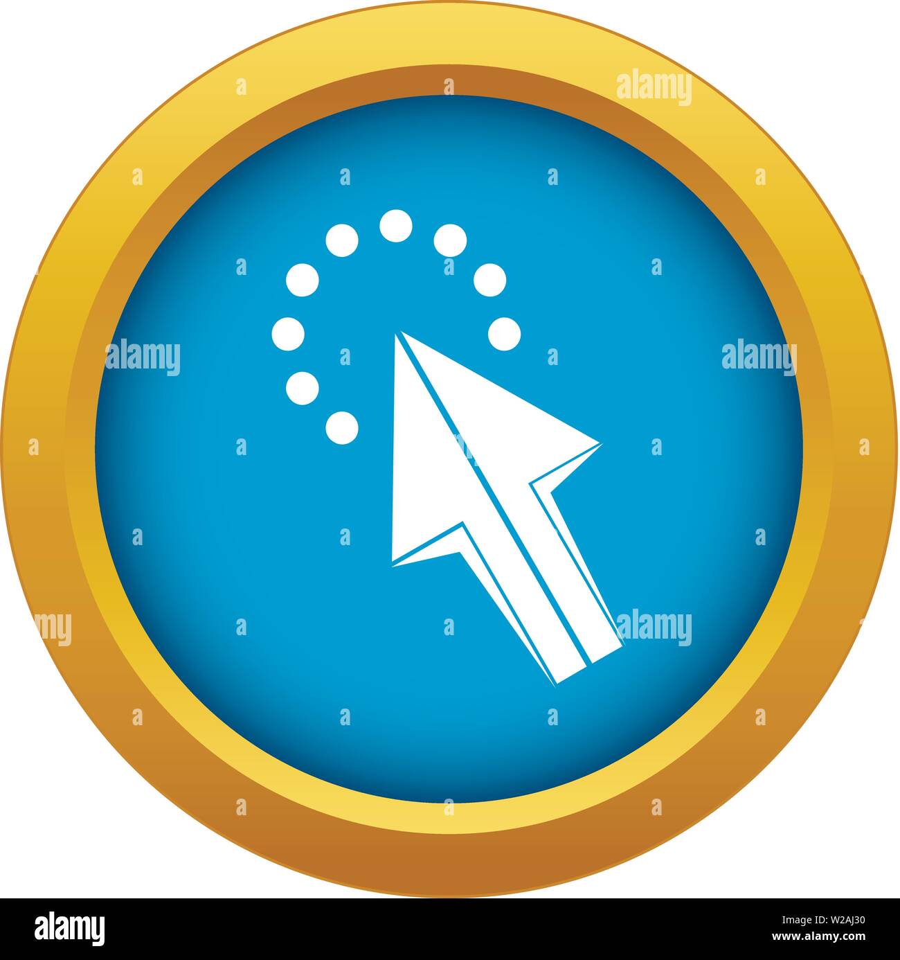 Blue button showing arrow sign Stock Vector Images - Alamy