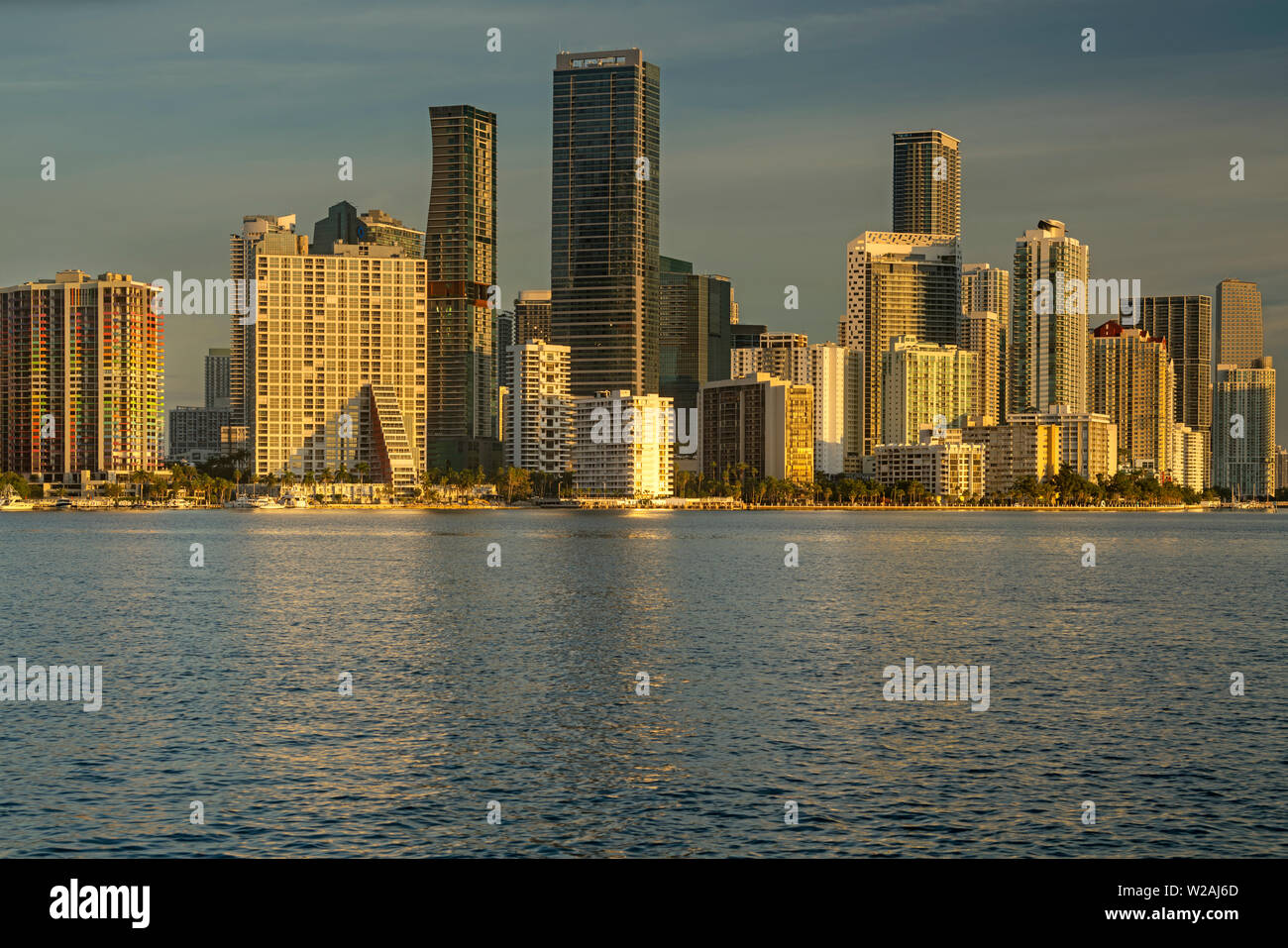 BRICKELL AVENUE SKYLINE DOWNTOWN MIAMI FLORIDA USA Stock Photo - Alamy