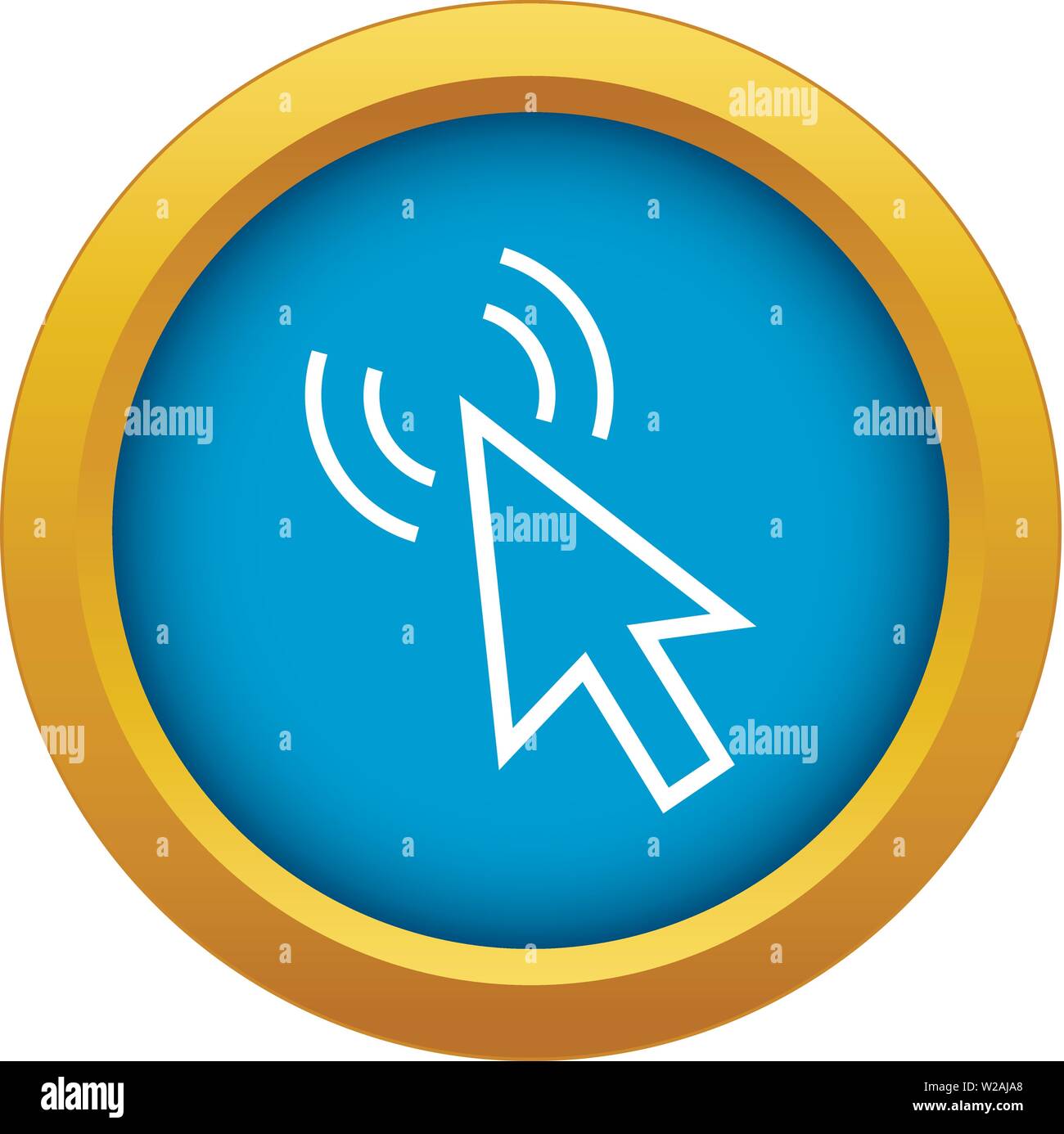 Click icon blue vector isolated Stock Vector Image & Art - Alamy