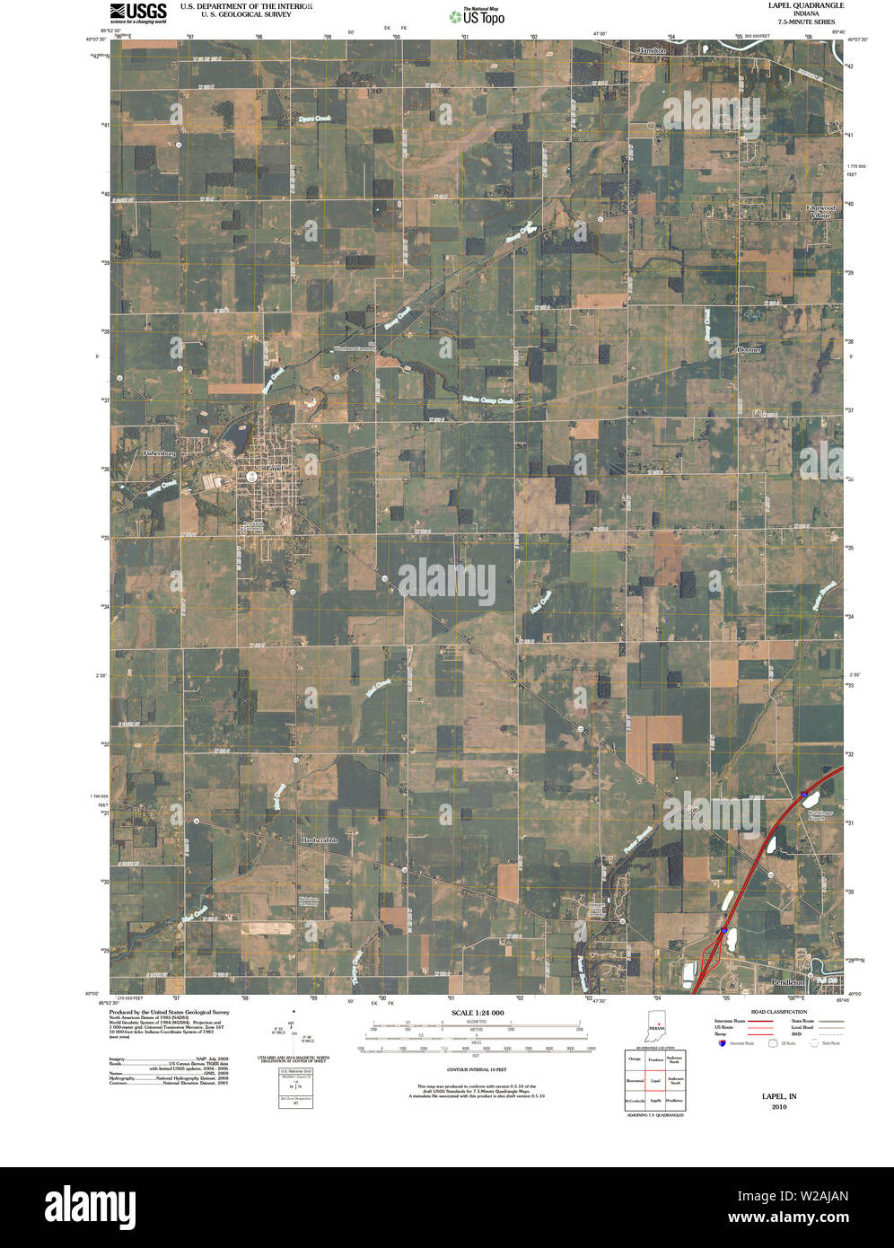 Indiana historical map Cut Out Stock Images & Pictures - Alamy
