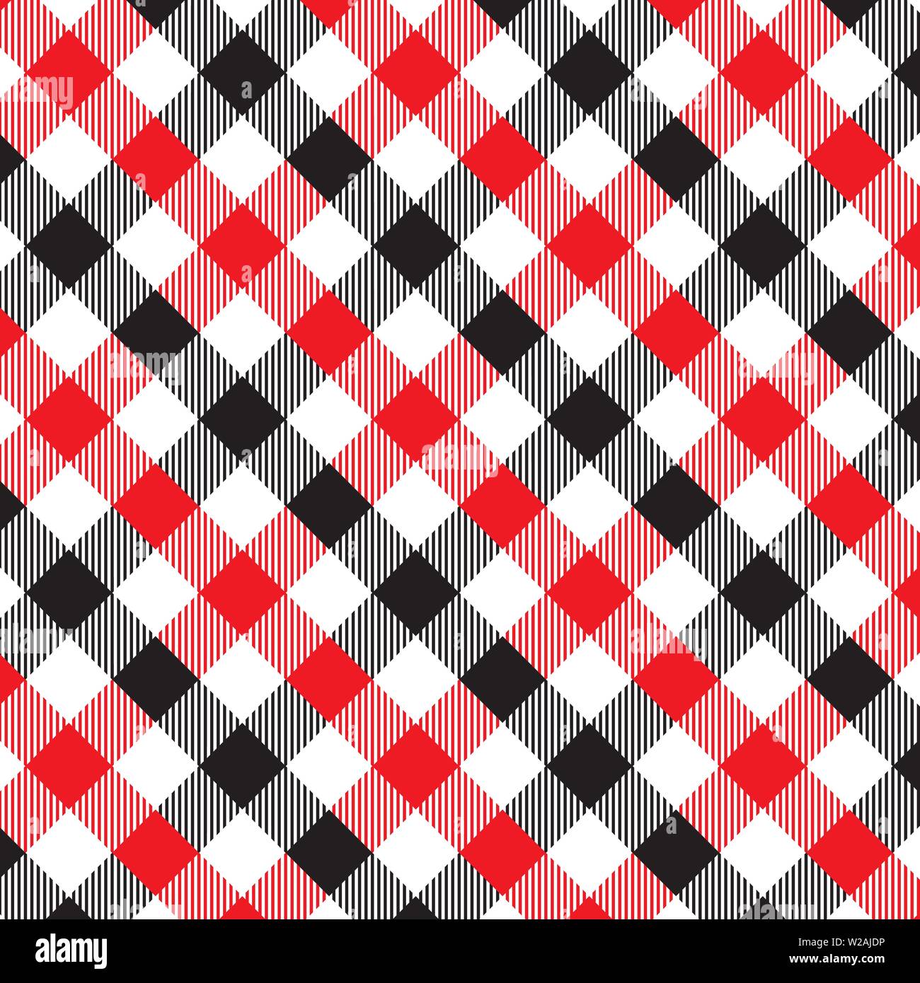 Black and Red Gingham pattern. Texture from rhombus/squares for - plaid ...
