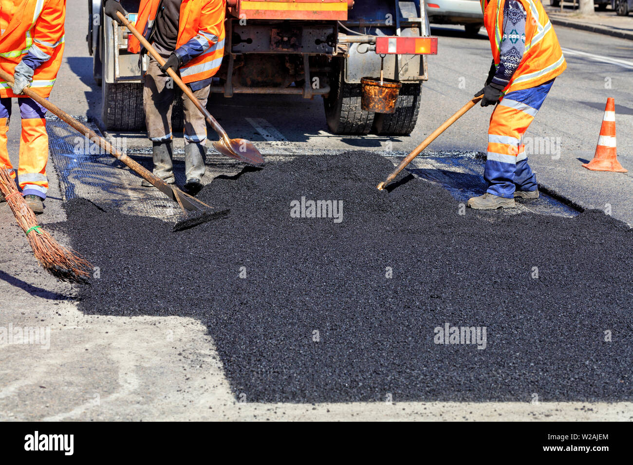 Hot bitumen road hi-res stock photography and images - Alamy