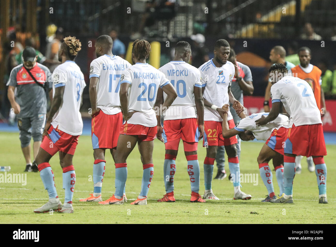 Alexandria, Egypt. 07th July, 2019. DR Congo's Meschak Elia (2nd R ...