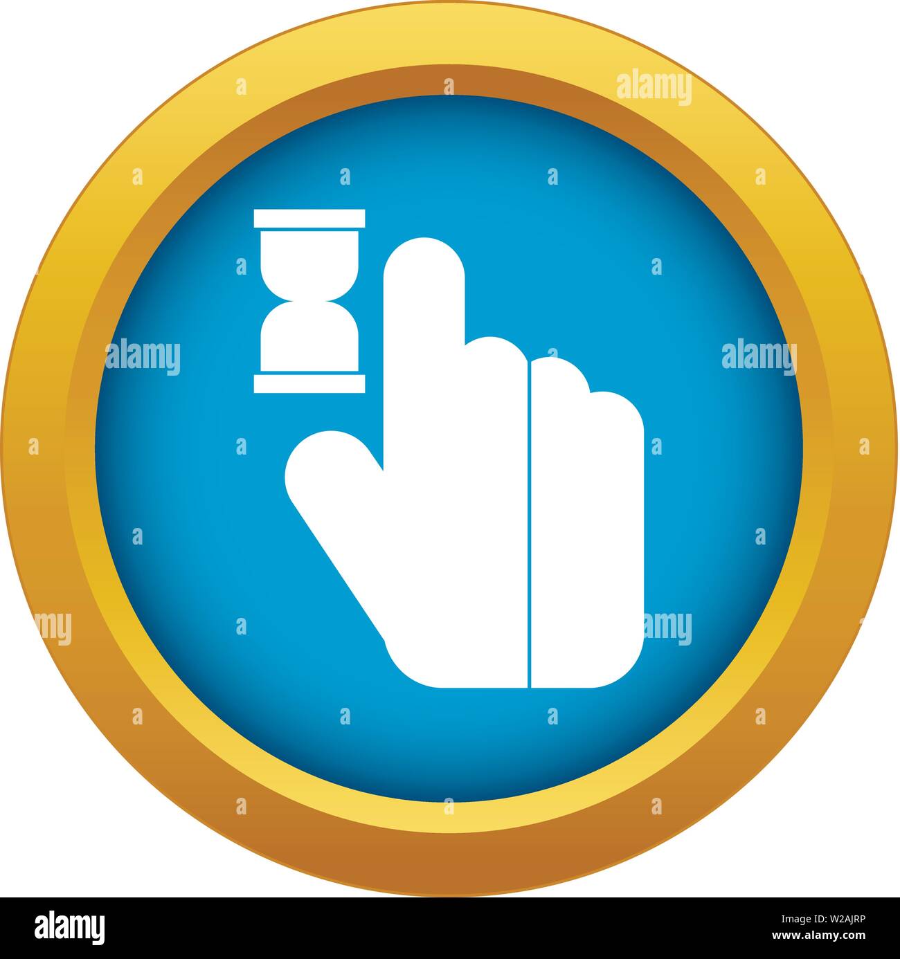 Click icon blue vector isolated Stock Vector Image & Art - Alamy