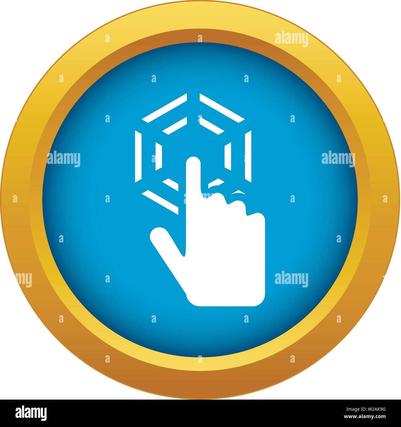 Click icon blue vector isolated Stock Vector Image & Art - Alamy