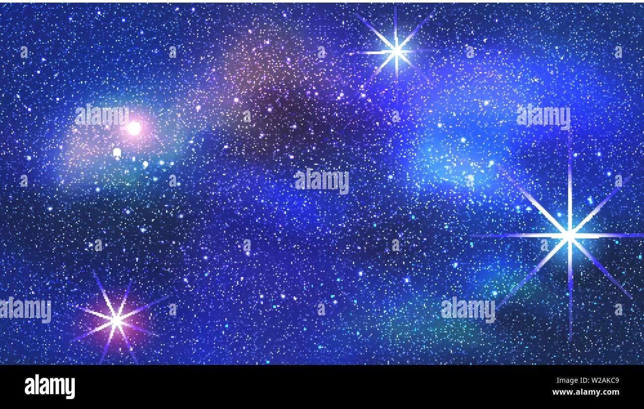 Colorful Nebula in Space Background. Vector illustration.Modern Flat ...
