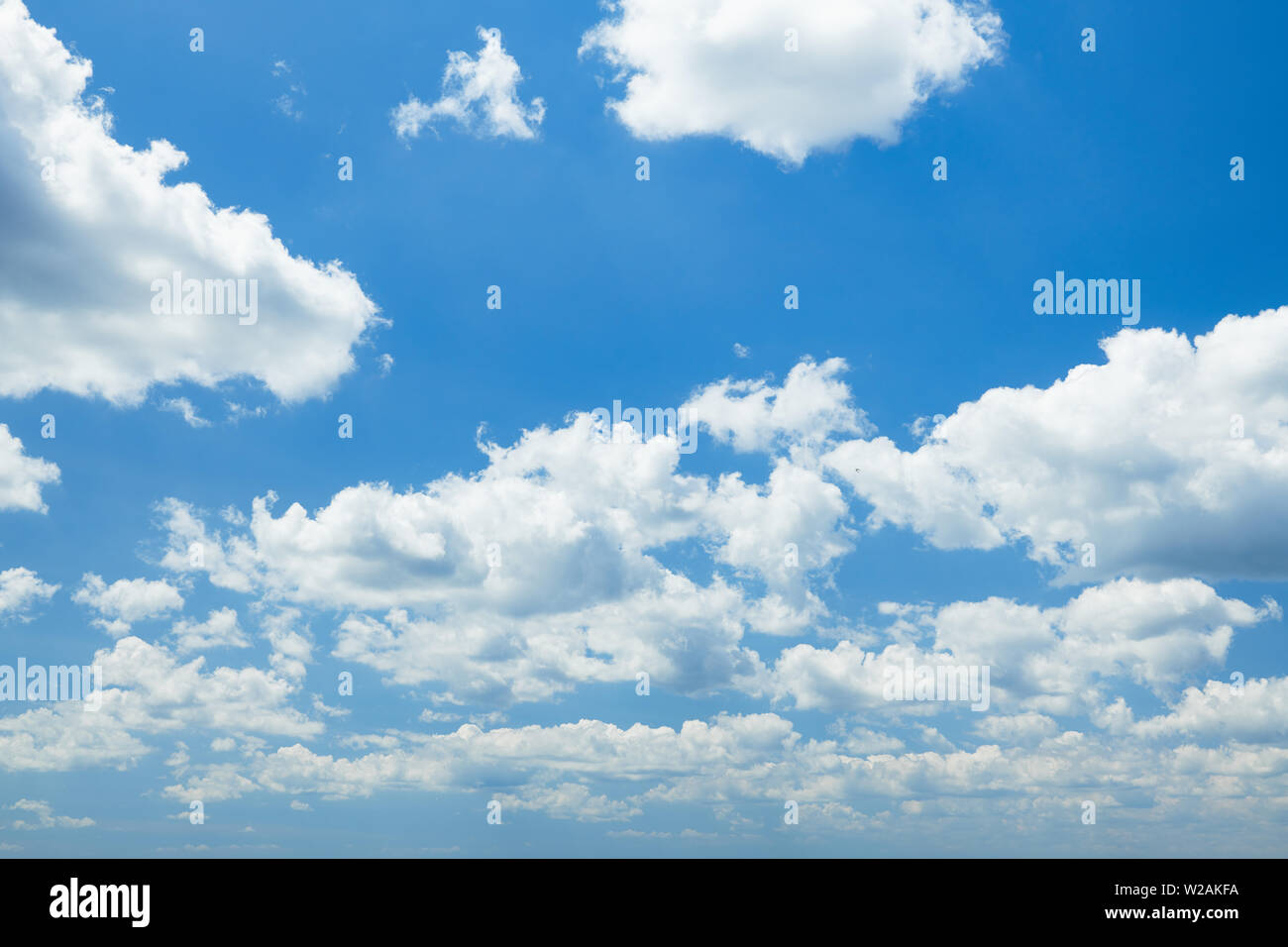 Bright beautiful blue sky with clouds for background or texture Stock ...