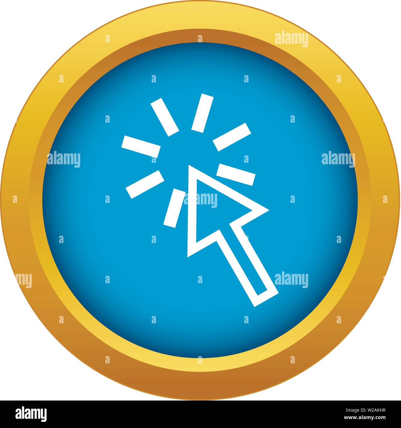 Click icon blue vector isolated Stock Vector Image & Art - Alamy