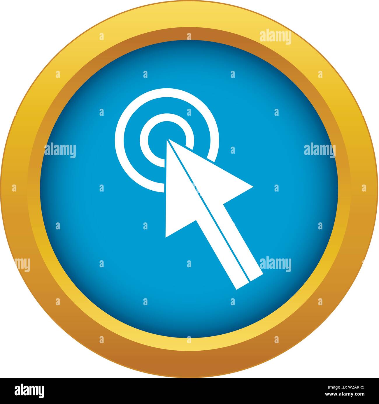 Blue button showing arrow sign Stock Vector Images - Alamy