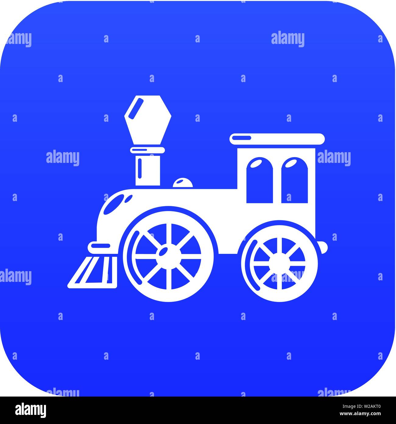 Old train icon blue vector Stock Vector Image & Art - Alamy