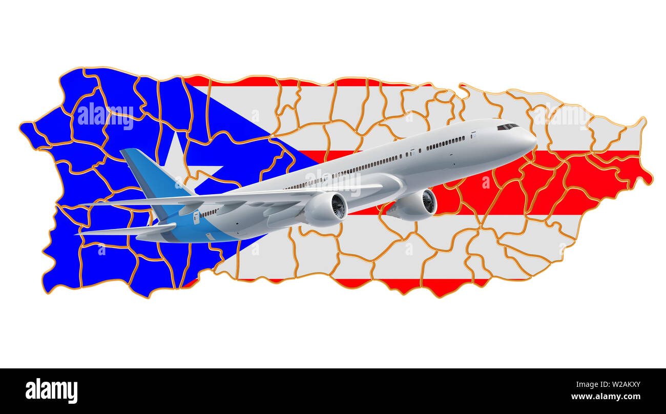 Puerto rico travel map hi-res stock photography and images - Alamy