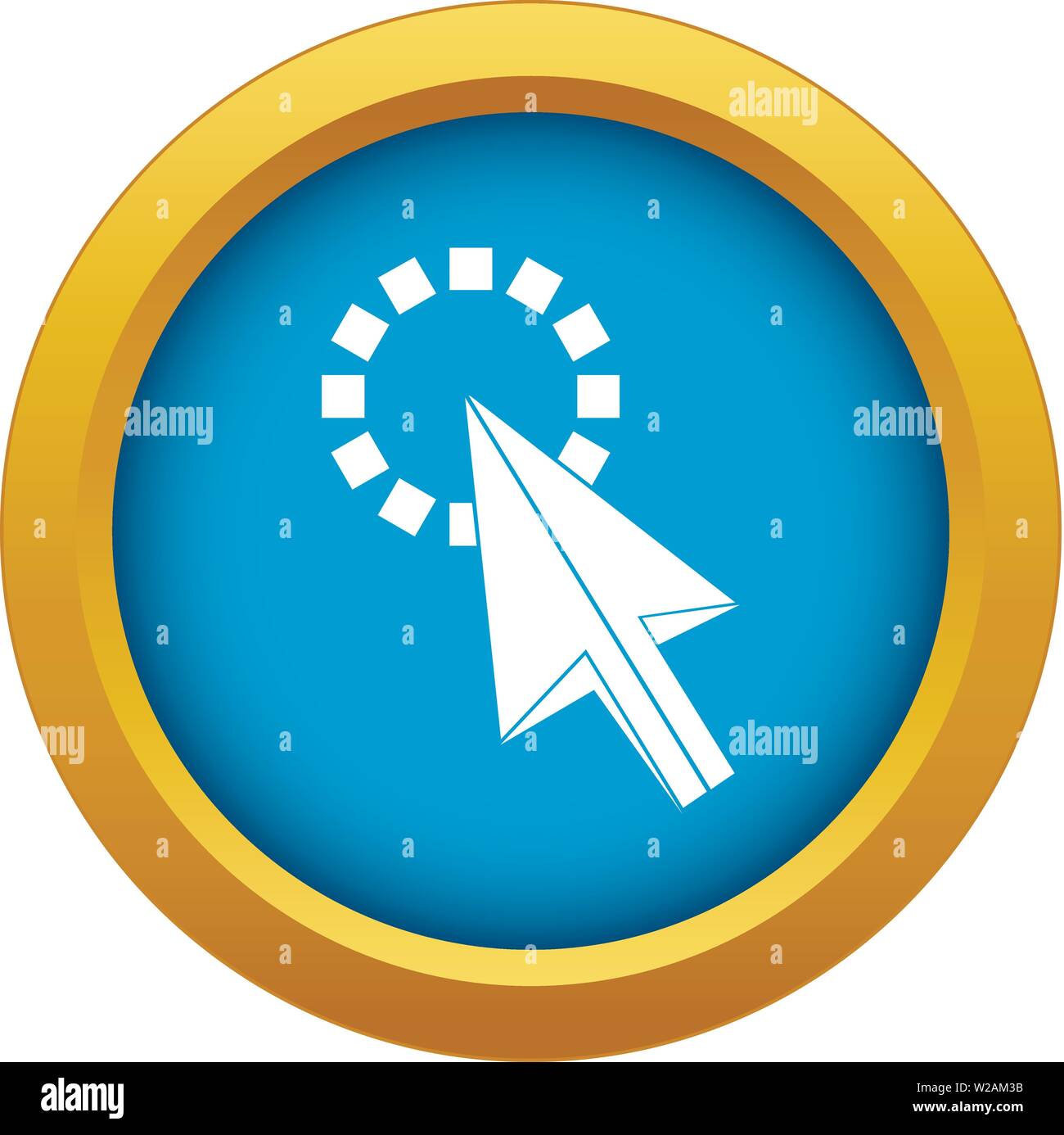 Click icon blue vector isolated Stock Vector Image & Art - Alamy
