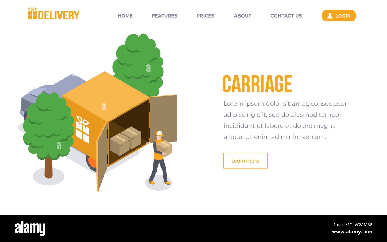 Loader service concept man Stock Vector Images - Alamy