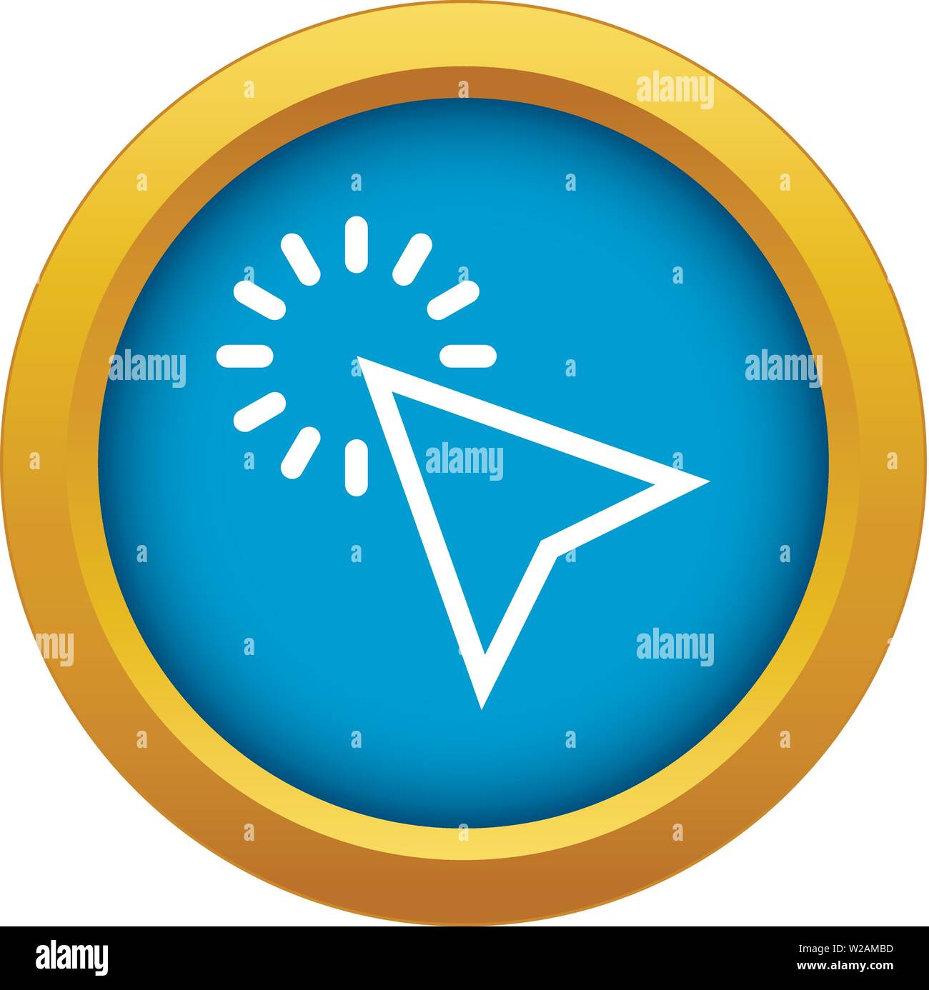 Click icon blue vector isolated Stock Vector Image & Art - Alamy