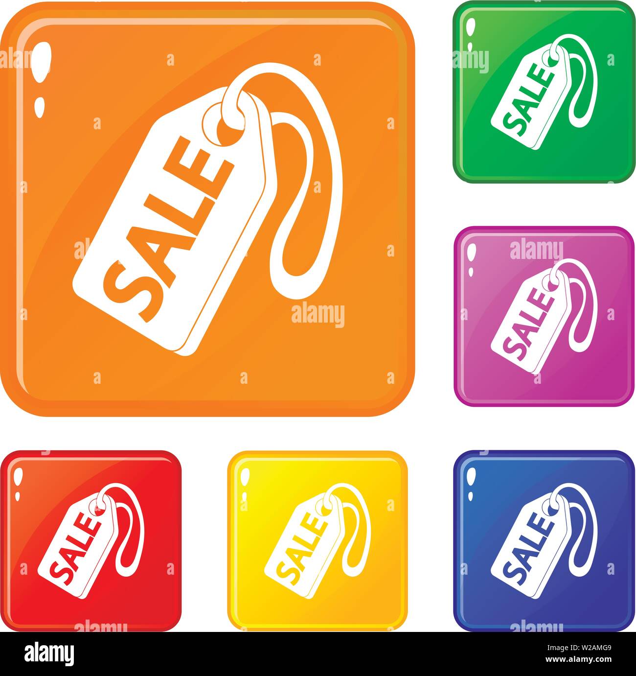 Shop sale icons set vector color Stock Vector Image & Art - Alamy