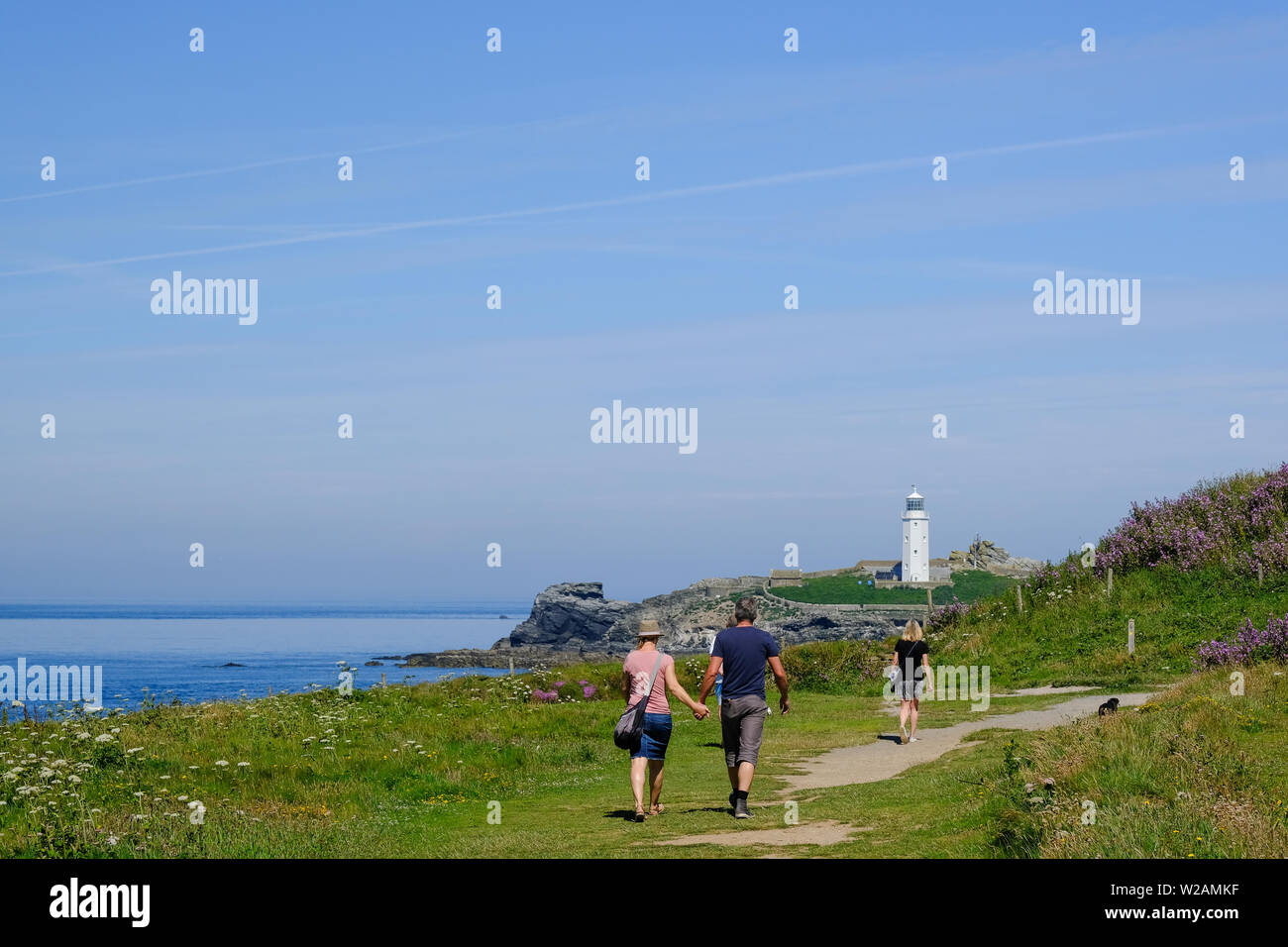 Godrevy lighthouse walking hi-res stock photography and images - Alamy