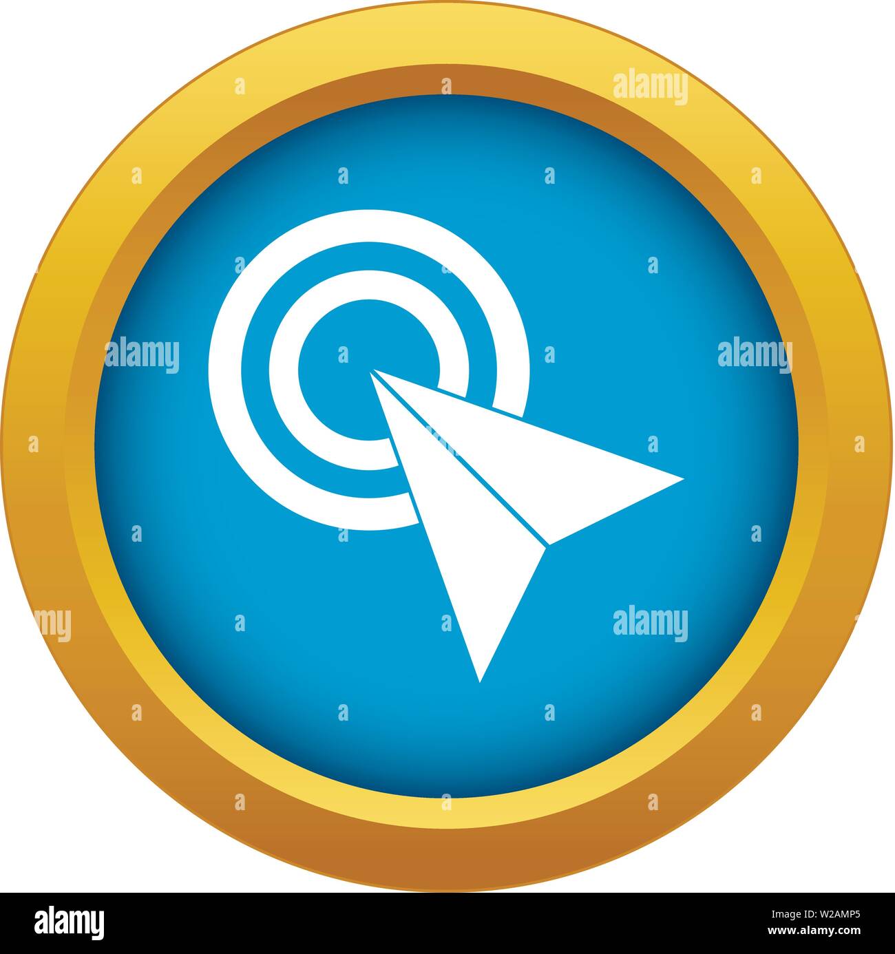 Click icon blue vector isolated Stock Vector Image & Art - Alamy
