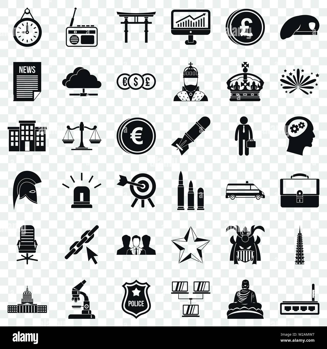 Team icons set, simple style Stock Vector Image & Art - Alamy