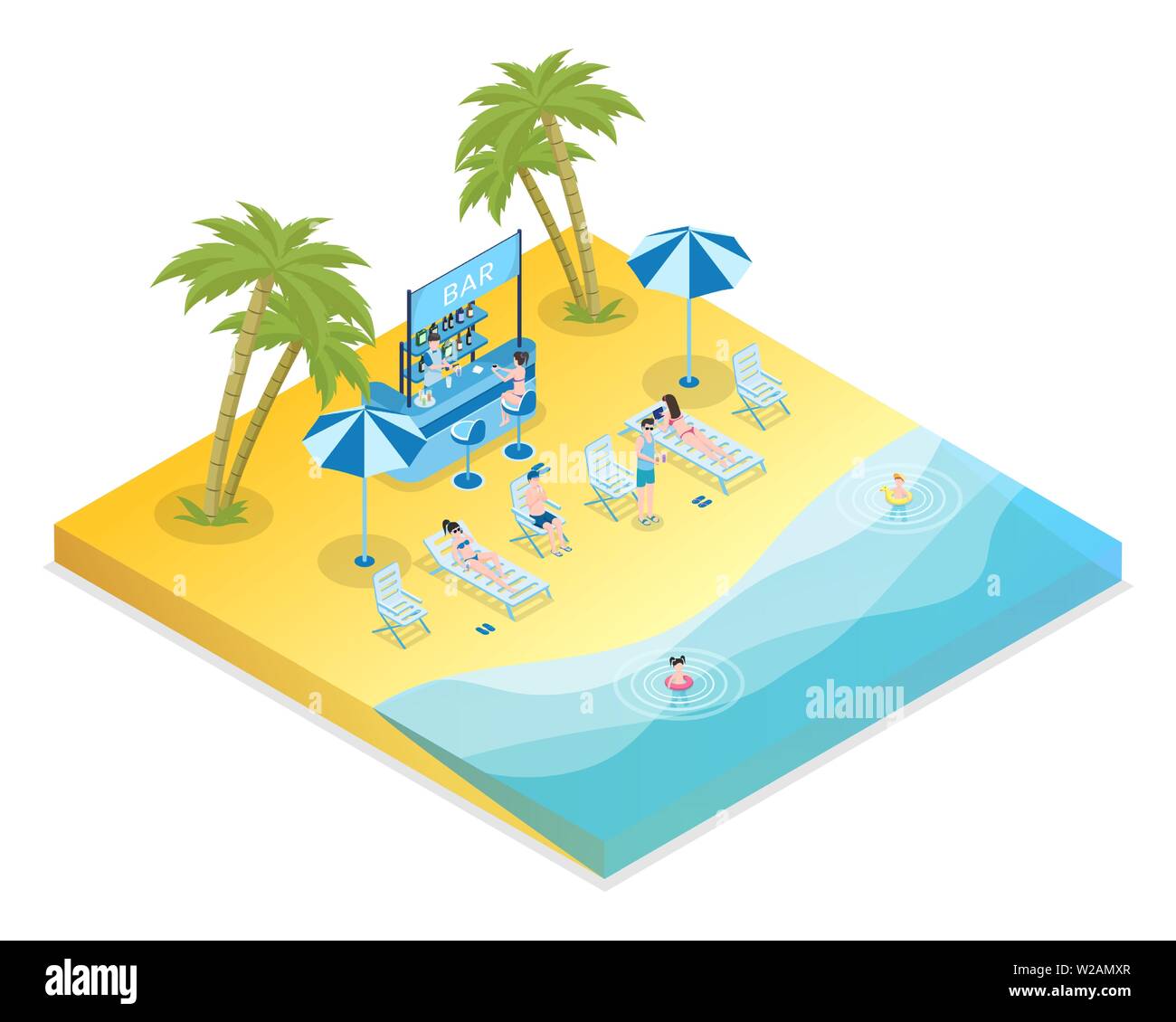 Women cocktails beach Stock Vector Images - Alamy