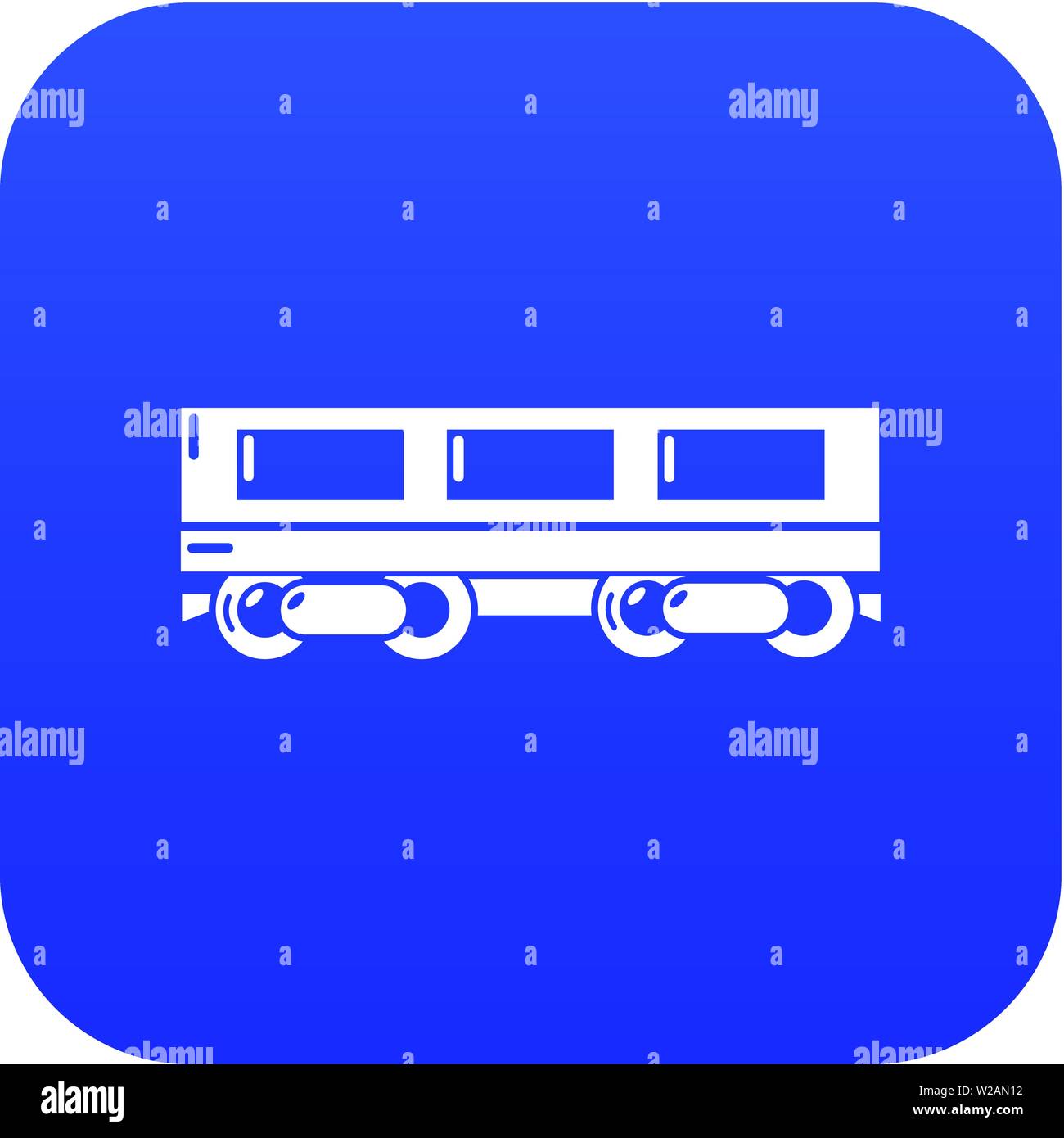 Passenger carriage icon blue vector Stock Vector Image & Art - Alamy