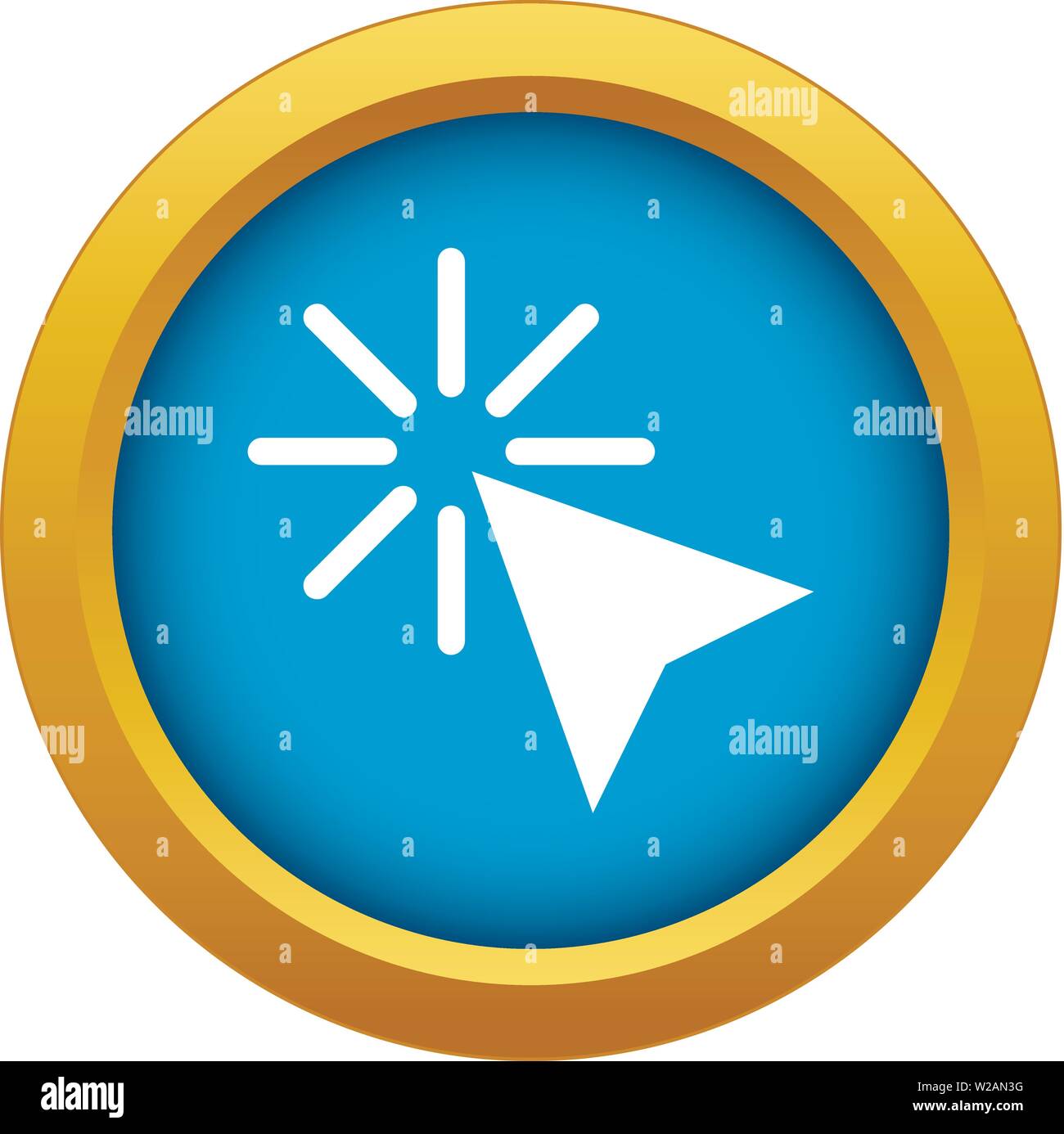 Click icon blue vector isolated Stock Vector Image & Art - Alamy