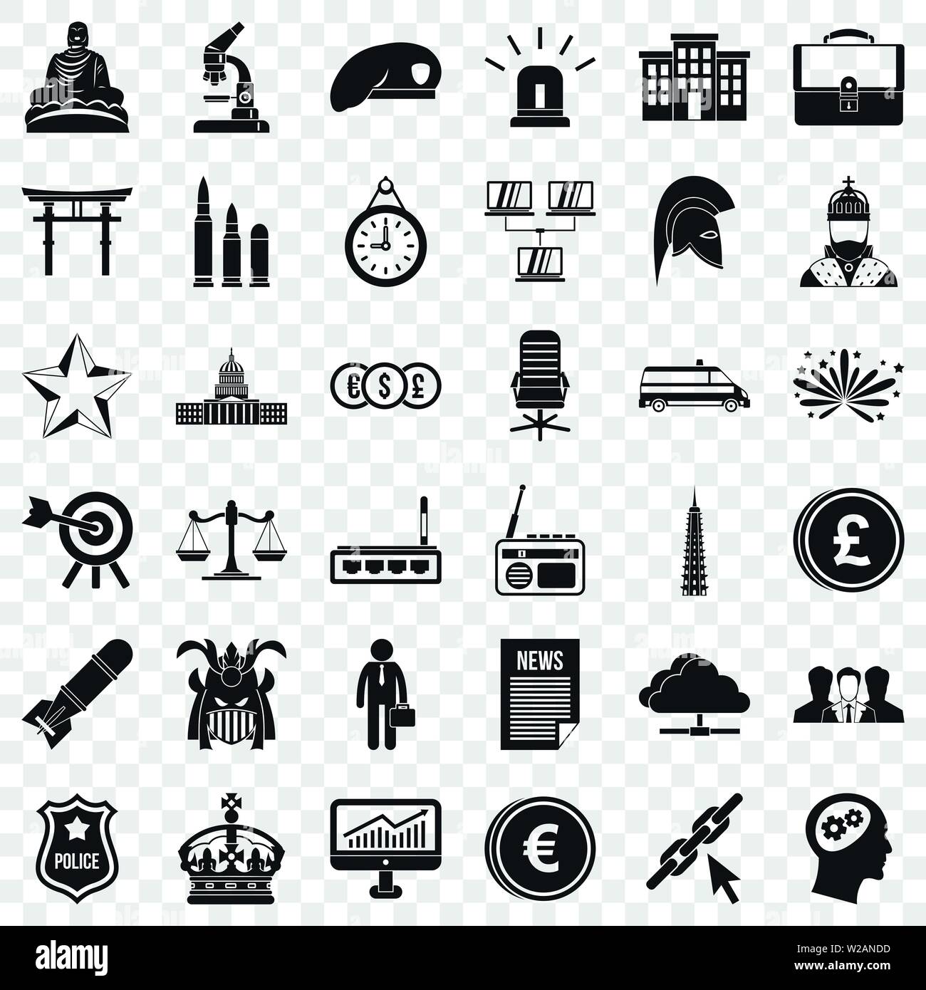 Balance icons set, simple style Stock Vector Image & Art - Alamy
